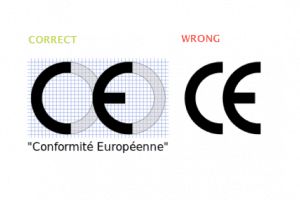 Official CE logo and fake laboratory CE certificate